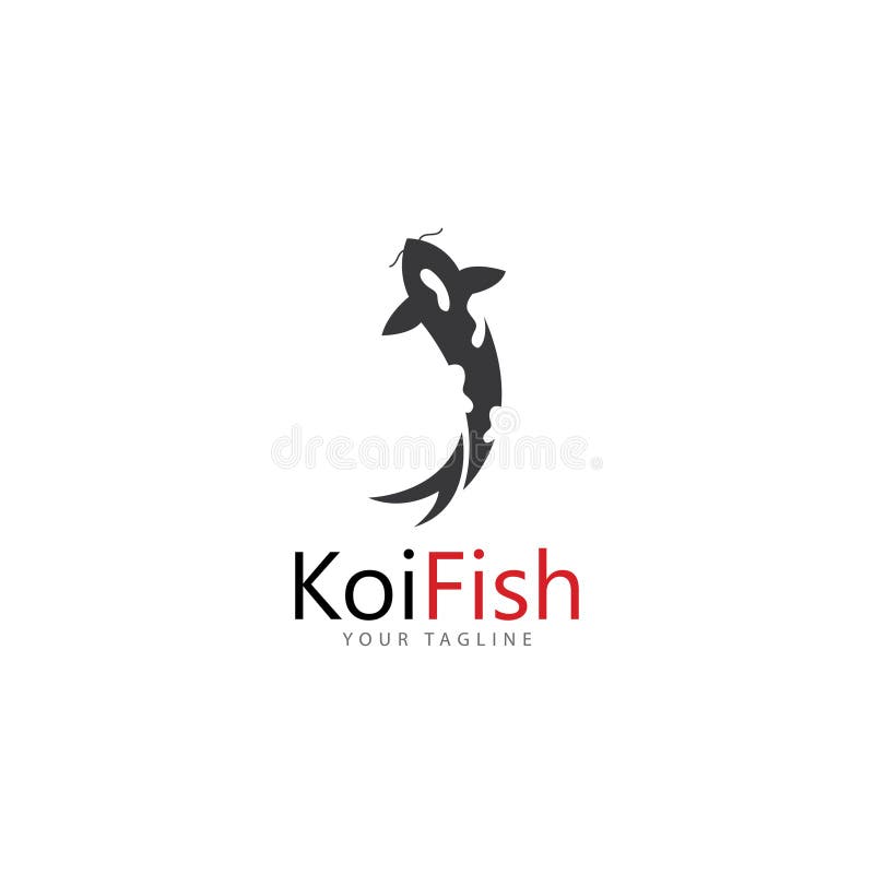 Koi Fish Logo Design Vector Template Stock Vector - Illustration of ...