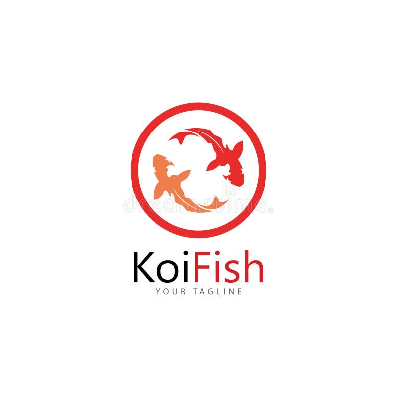 Koi Fish Logo Design Vector Template Stock Vector - Illustration of ...