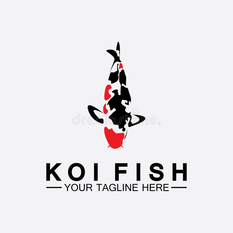 Koi Fish Logo Design Vector Template Stock Vector - Illustration of ...