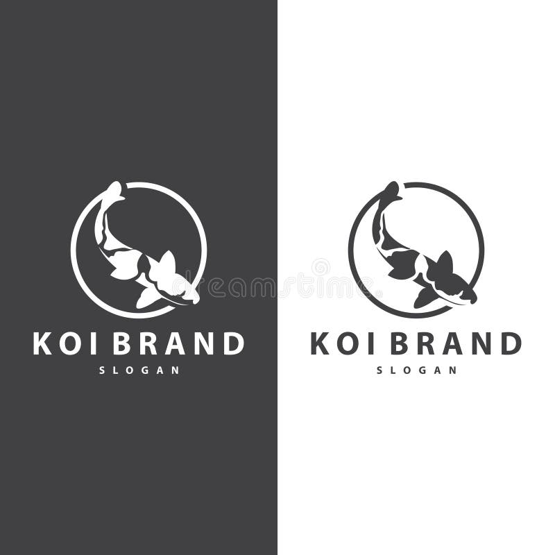 Koi Fish Logo Simple Design Vector Illustration Stock Vector ...