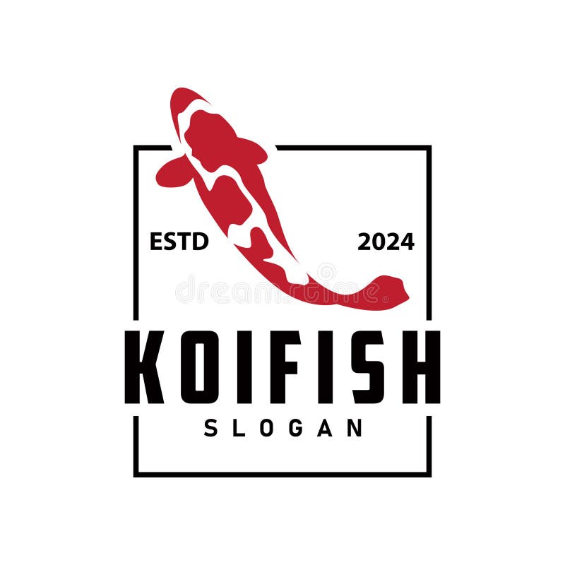 Koi Fish Logo Simple Design Vector Illustration Stock Vector ...