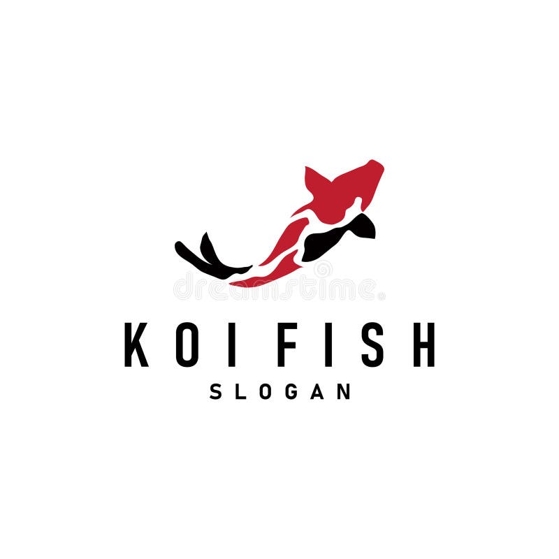 Koi Fish Logo Simple Design Vector Illustration Stock Vector ...