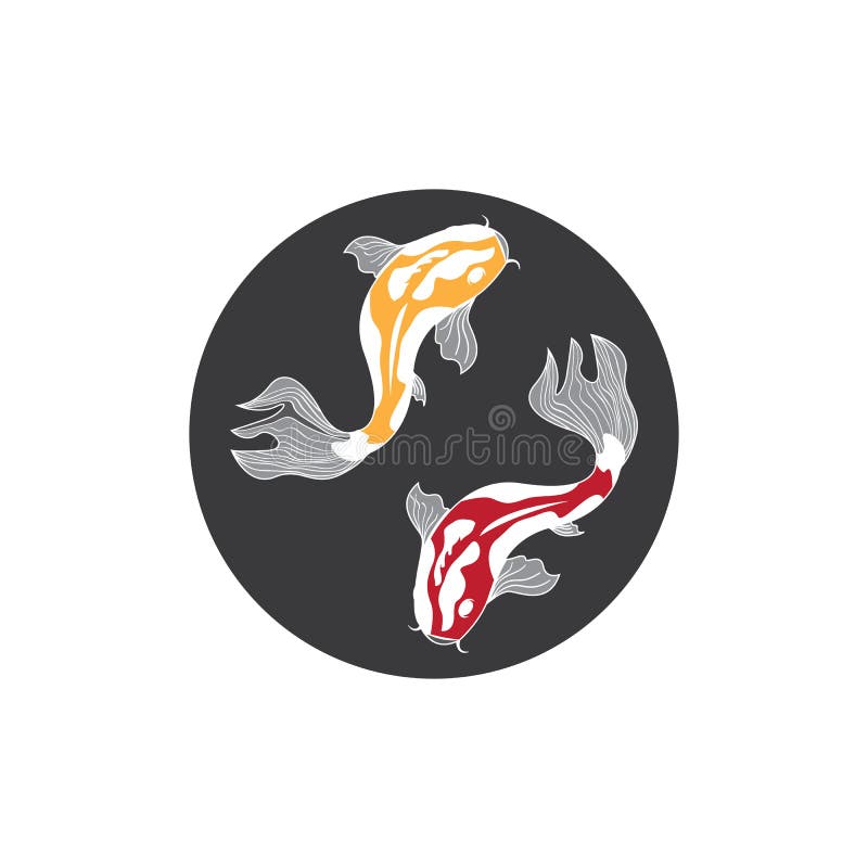 Koi Fish Logo Vector Illustration Stock Illustration - Illustration of ...
