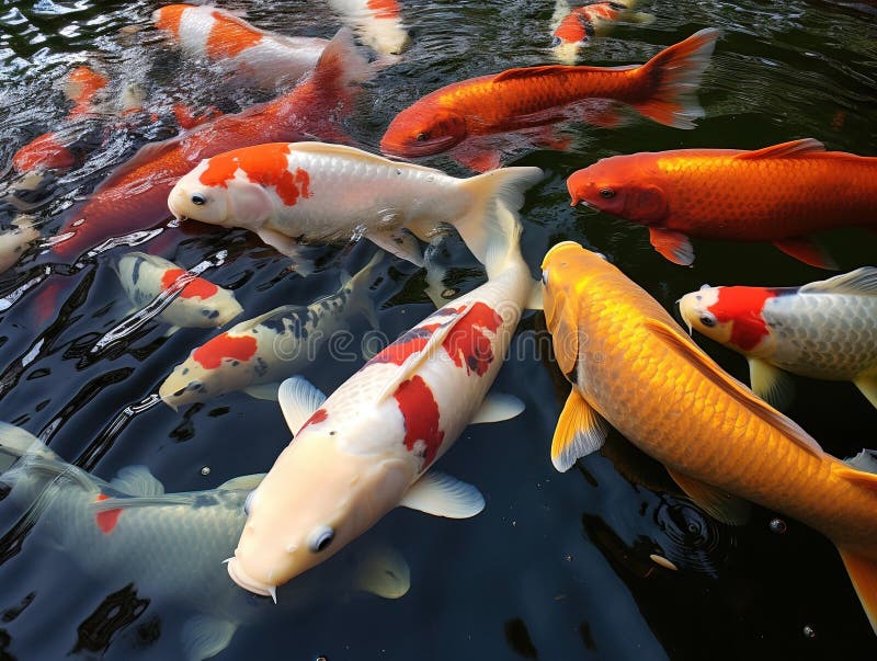 Ai Generated Illustration Wildlife Concept of Koi Fish Stock ...