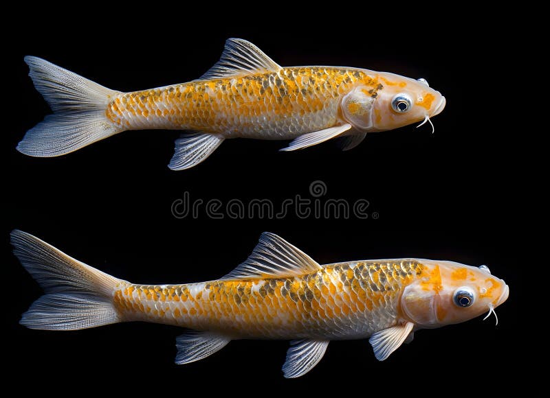 Koi Fish Pair, Realistic Image Stock Illustration - Illustration of ...