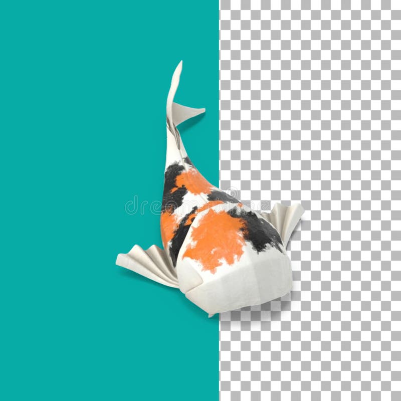 Koi Fish Paper Craft for Element Design Collection Stock Image - Image ...
