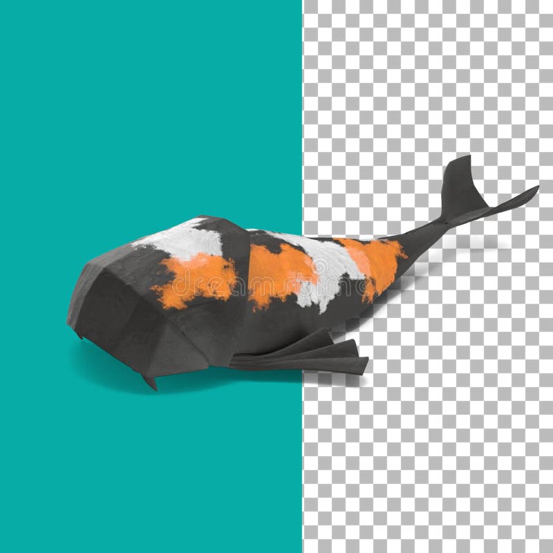 Koi Fish Paper Craft for Element Design Collection Stock Photo - Image ...