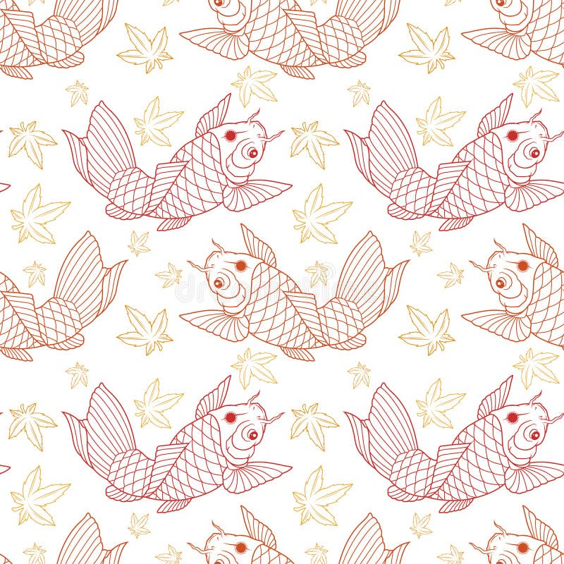 Koi fish pattern stock illustration. Illustration of bright - 53504898