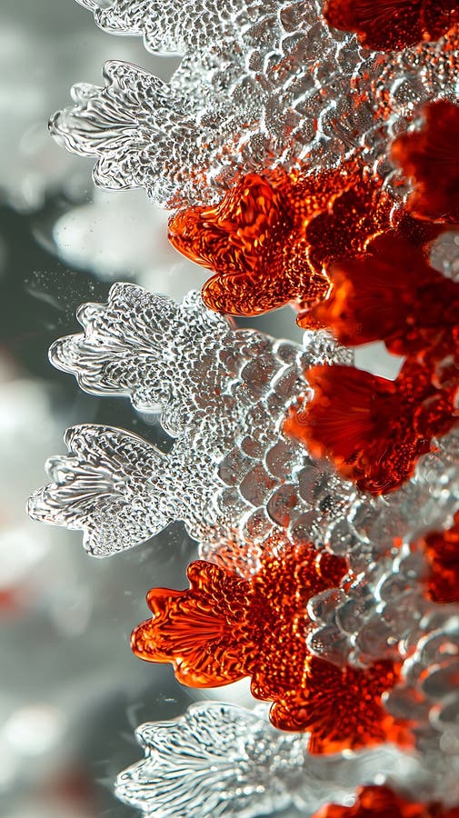 Koi Fish Scales Macro, Vibrant Colors with Sharp Textures. Stock ...