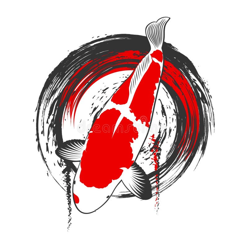 Koi Fish Top View Vector Illustration Stock Vector - Illustration of ...