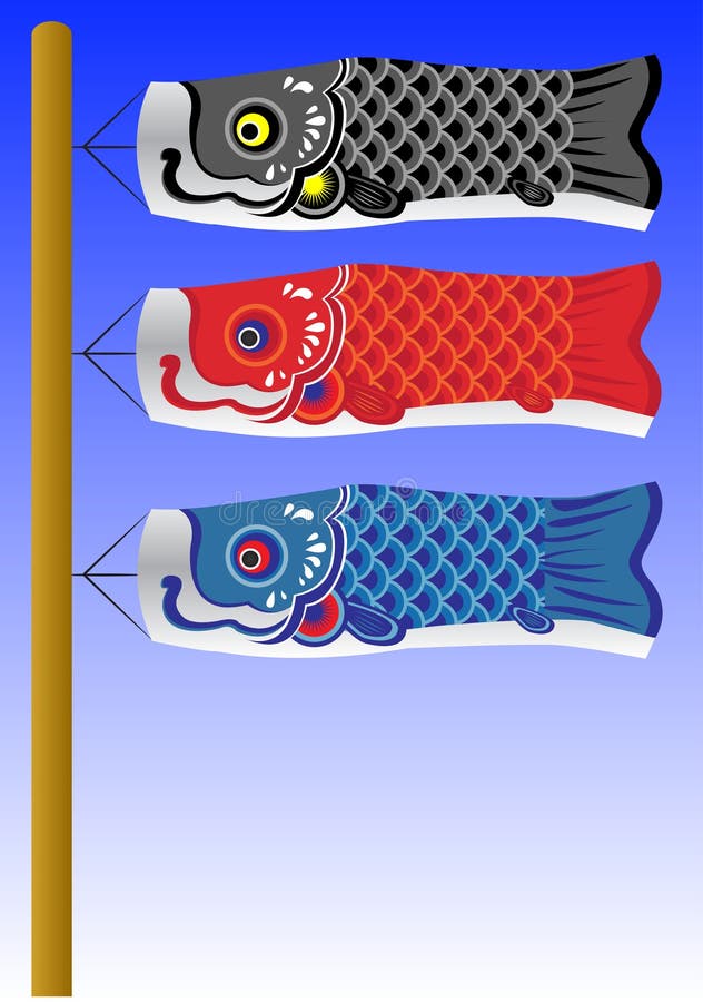 Koi flags stock vector. Illustration of decoration, elegant - 40653319