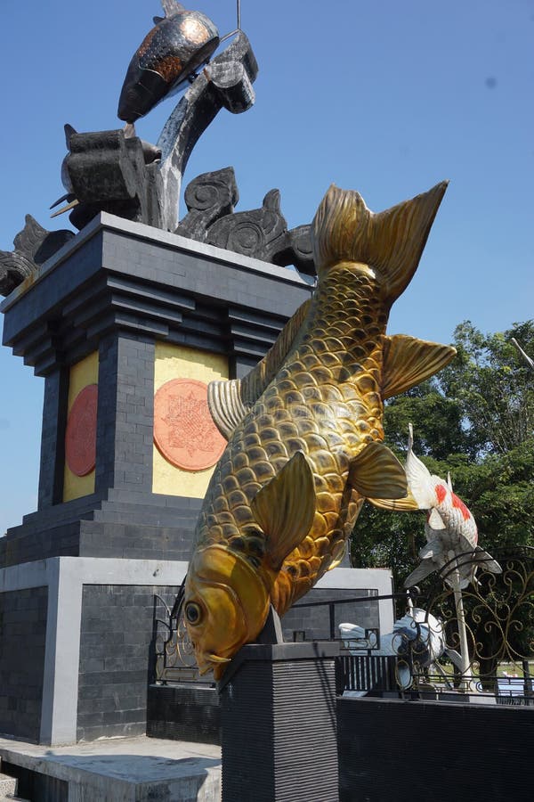 Koi Monument Koi Fish Monument in Blitar, East Java Indonesia Editorial ...