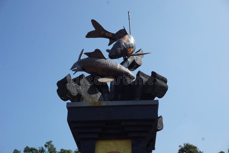 Koi Monument Koi Fish Monument in Blitar, East Java Indonesia Editorial ...