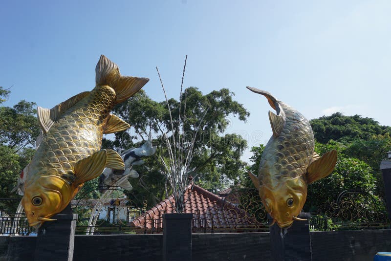 Koi Monument Koi Fish Monument in Blitar, East Java Indonesia Editorial ...