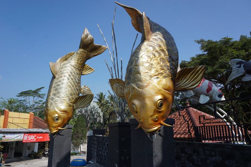 Koi Monument Koi Fish Monument in Blitar, East Java Indonesia Editorial ...