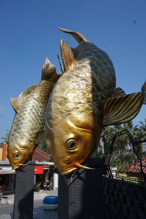 Koi Monument Koi Fish Monument in Blitar, East Java Indonesia Editorial ...