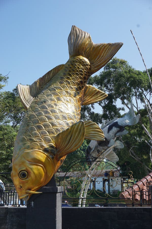 Koi Monument Koi Fish Monument in Blitar, East Java Indonesia Editorial ...