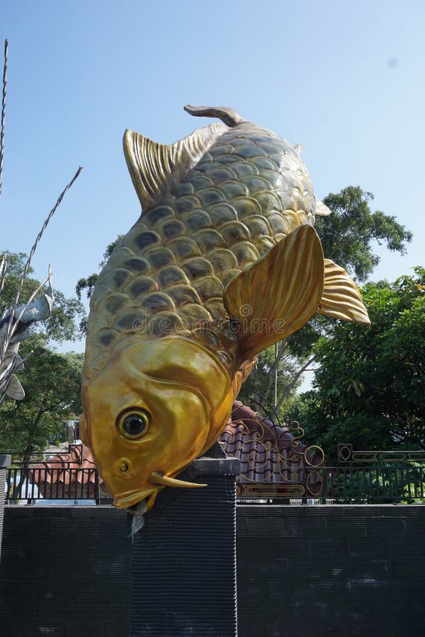 Koi Monument Koi Fish Monument in Blitar, East Java Indonesia Editorial ...