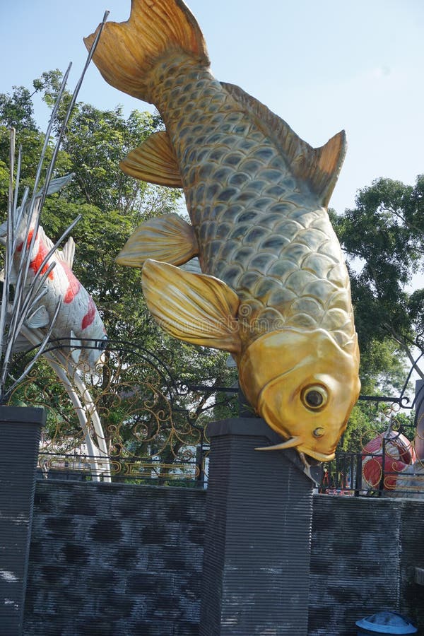 Koi Monument Koi Fish Monument in Blitar, East Java Indonesia Editorial ...