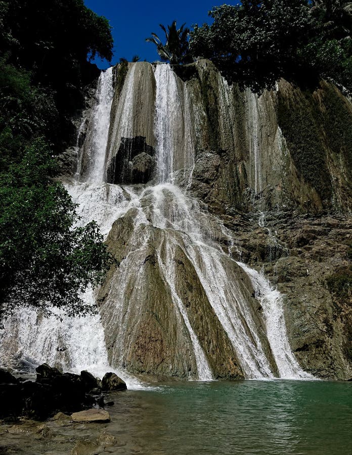 Waterfall Potrait stock photo. Image of reflection, beautiful - 260096102