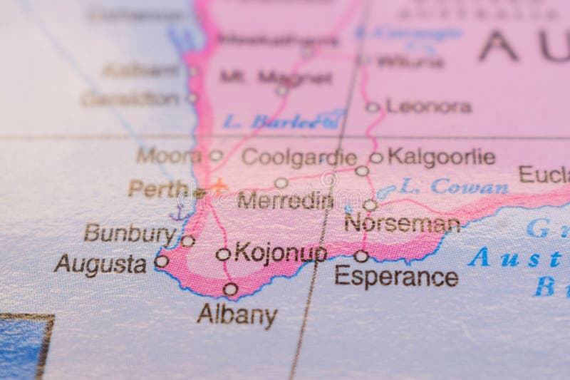 Kojonup on the World Map-Geo Political Map Stock Image - Image of ...