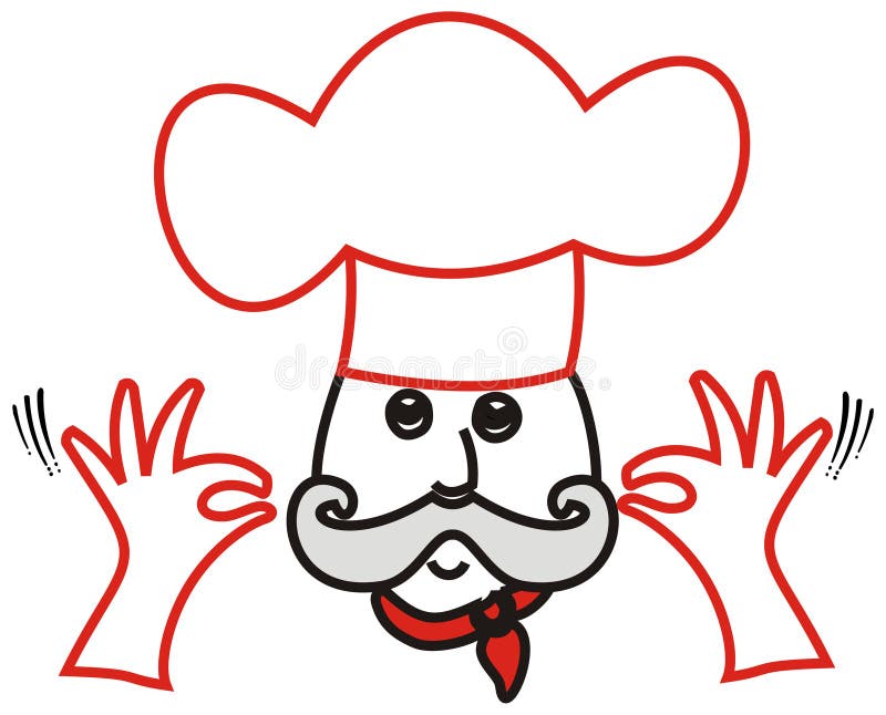 Kok vector illustratie. Illustration of gelukkig, hoed - 8839313