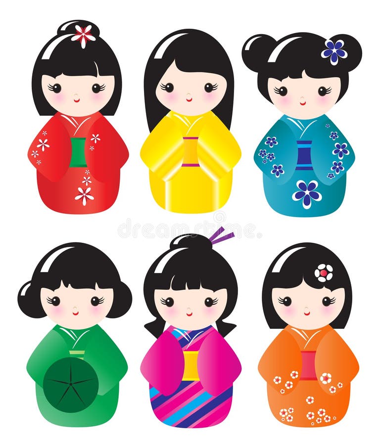 Kokeshi Dolls Stock Illustrations – 348 Kokeshi Dolls Stock ...