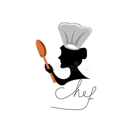 Woman Chef, Logo Clipart Illustration Hat Character Design Vector Stock ...