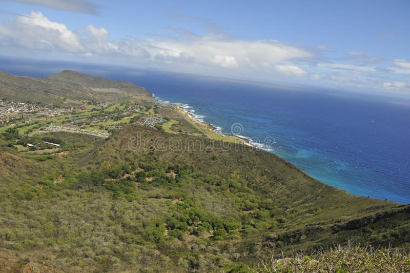 Koko Crater Summit in Hawaii Stock Photo - Image of crossing, pattern ...