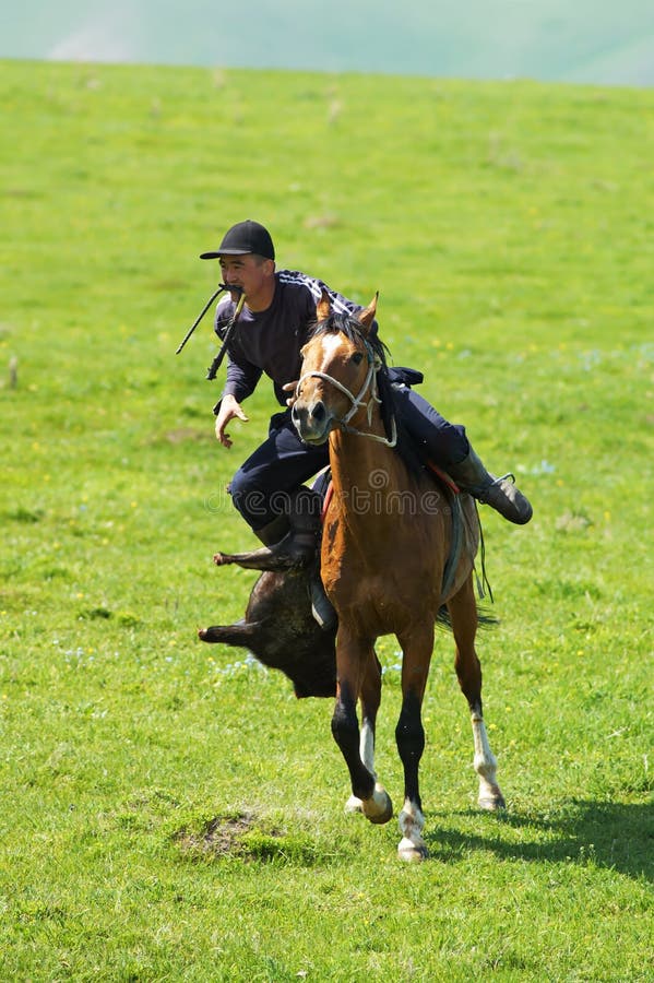Kokpar - Traditional Nomad Horses Competitions Editorial Stock Image ...