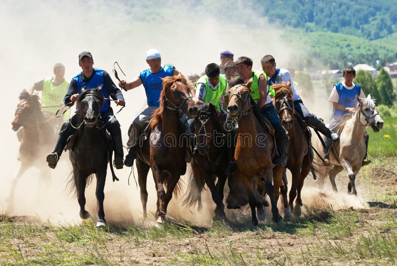Kokpar - Traditional Nomad Horses Competitions Editorial Photography ...