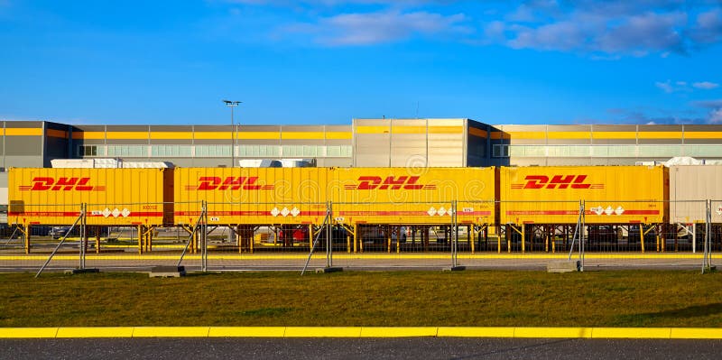 DHL Containers in Front of Amazon Robotics E-commerce Center in ...