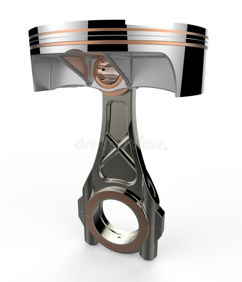 Kolben 3D übertragen stock abbildung. Illustration von lager - 69837483