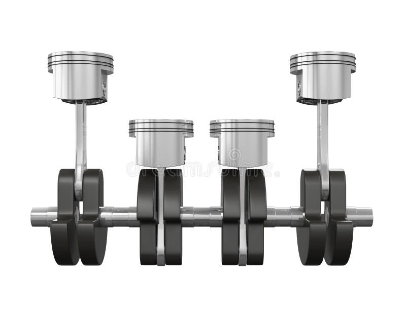 Kolben der Maschine V4 stock abbildung. Illustration von metallisch ...