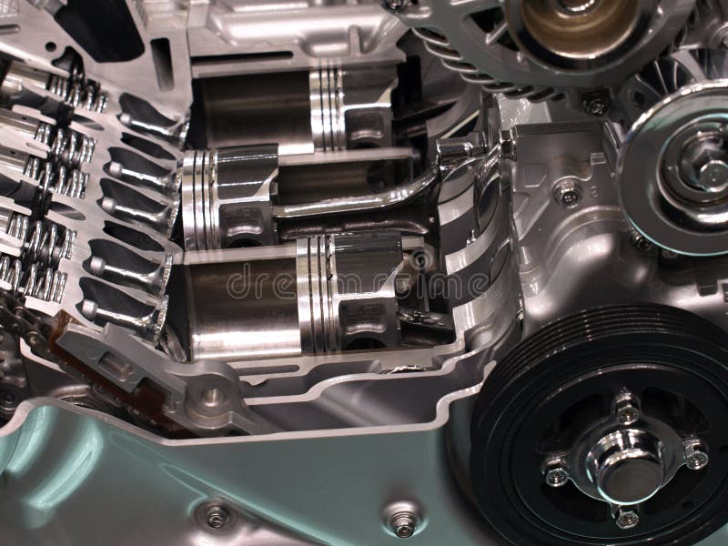 Cutaway Der Kurbel Und Kolben Im Motor. Stockbild - Bild von auto ...