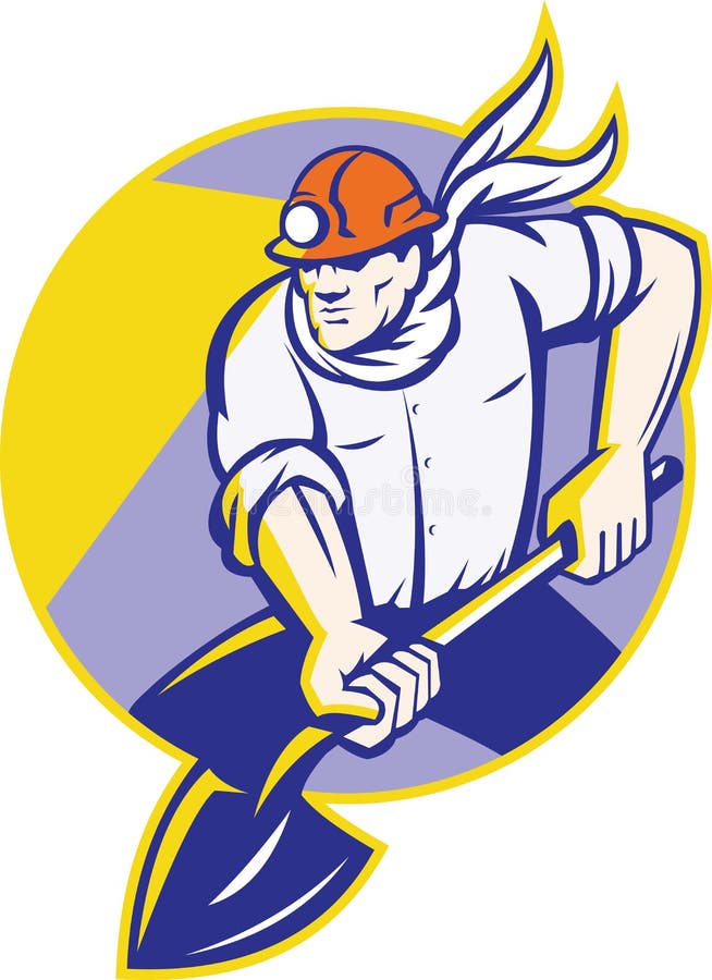 Tecknad Film För Guld- Gruvarbetare Vektor Illustrationer ...