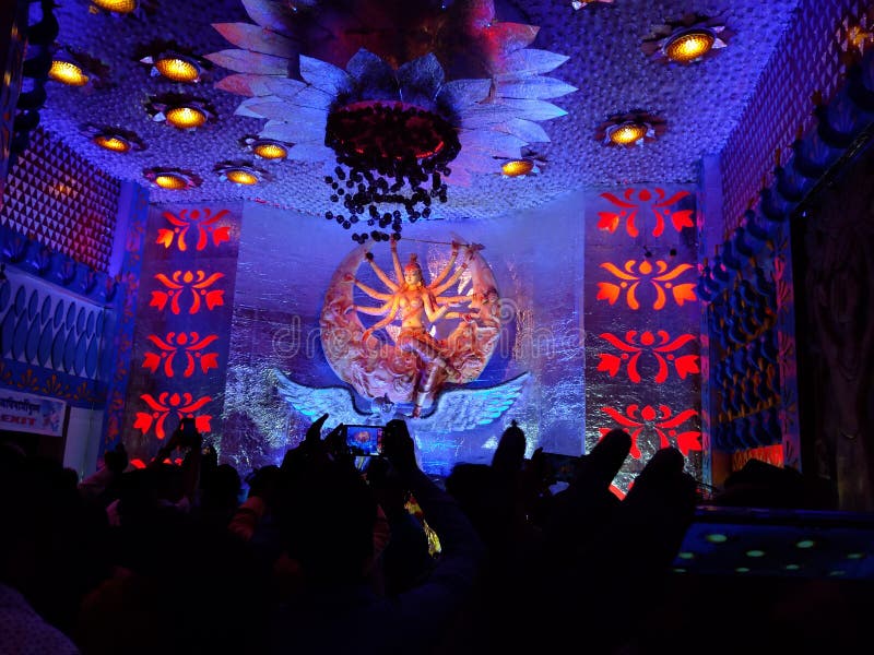 Kolkata Durga Puja Lighting 2019 Editorial Photography - Image of ...