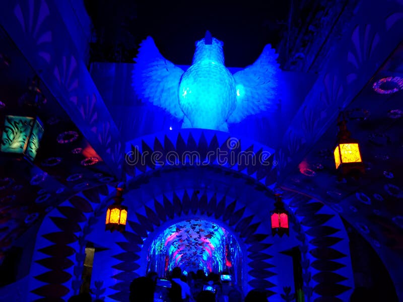 Kolkata Durga Puja Lighting 2019 Editorial Stock Image - Image of ...