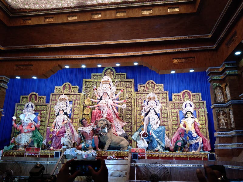 Kolkata Durga Puja Lighting 2019 Editorial Stock Photo - Image of puja ...