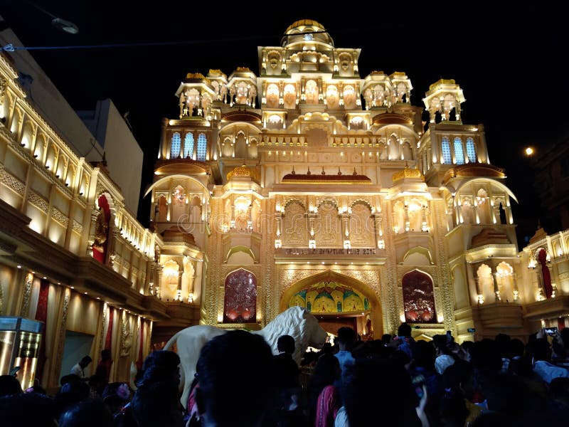 Kolkata Durga Puja Lighting 2019 Editorial Stock Photo - Image of puja ...