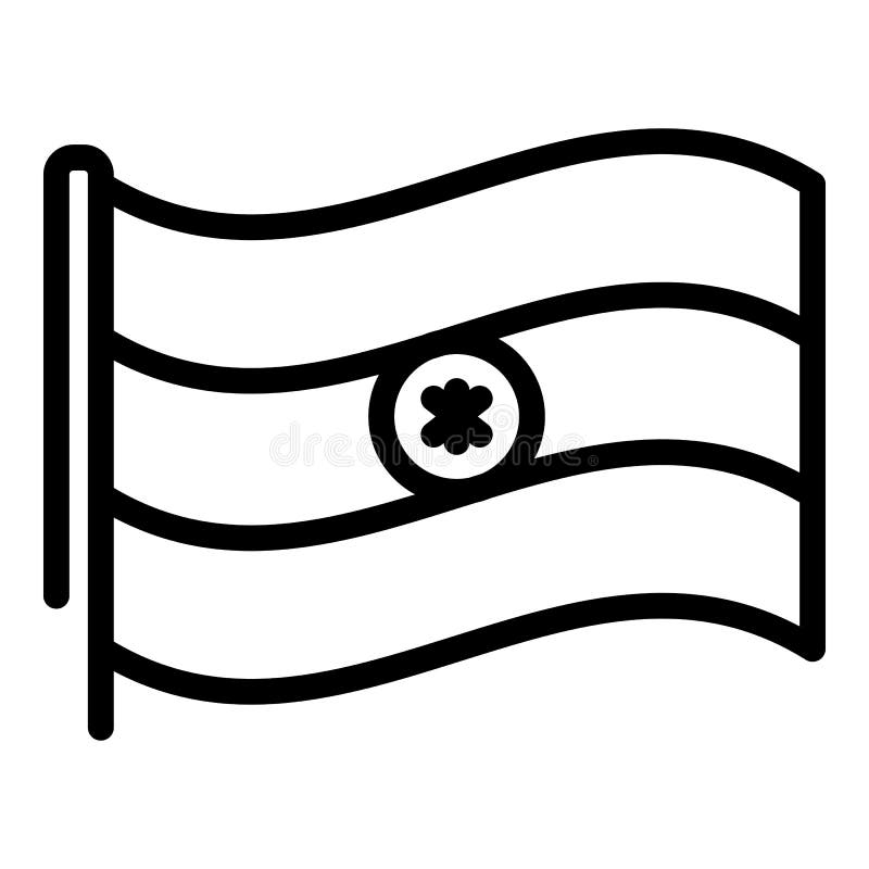 Kolkata Flag Icon Outline Vector. City Skyline Stock Vector ...