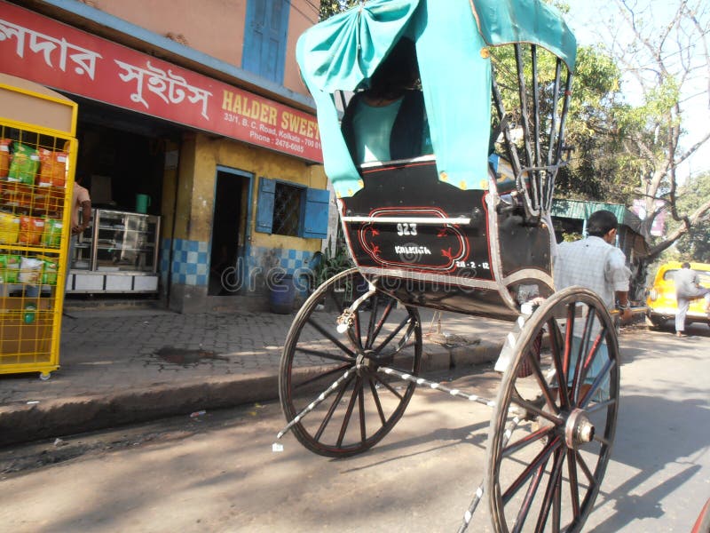 Kolkata Rickshaw editorial stock image. Image of asia - 77160134