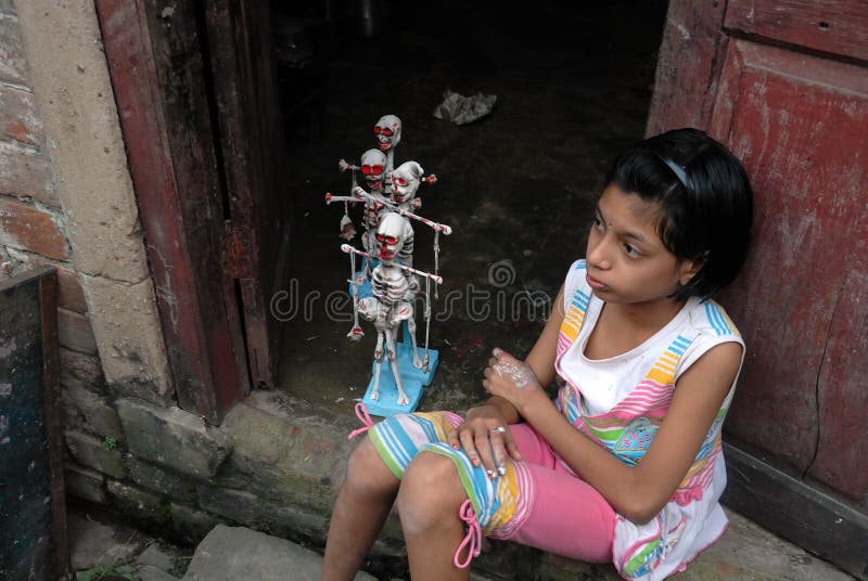 Slum Girl Portrait editorial stock image. Image of asian - 79947019