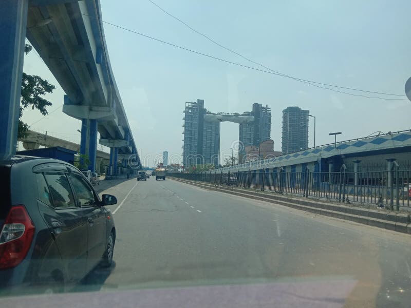 In Kolkata VIP Road is Clear, No Traffic Jam is Here Editorial Stock ...