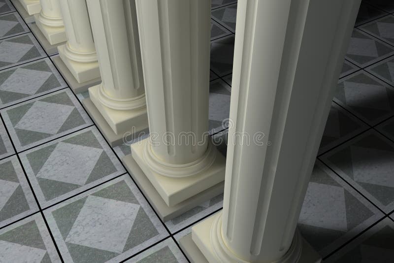 Antik kolonnmarmor stock illustrationer. Illustration av grekland ...