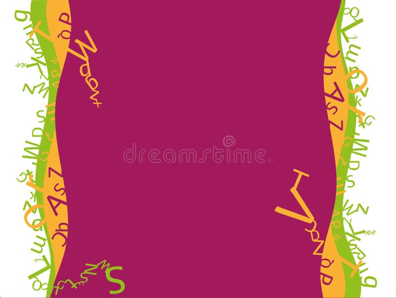 Alphabet Wave Banner with Letters As Background. Stock Vector ...