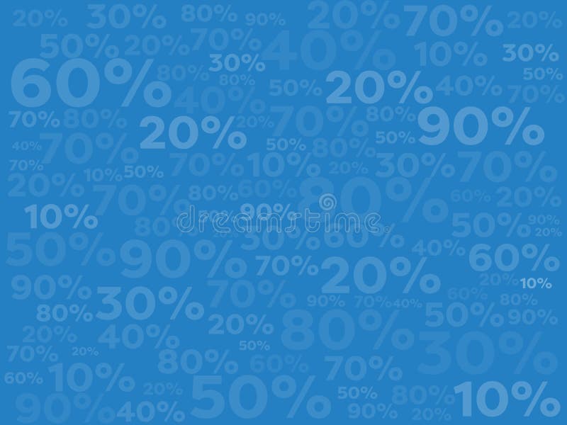 Blue Background with Small Percent. Stock Vector - Illustration of ...