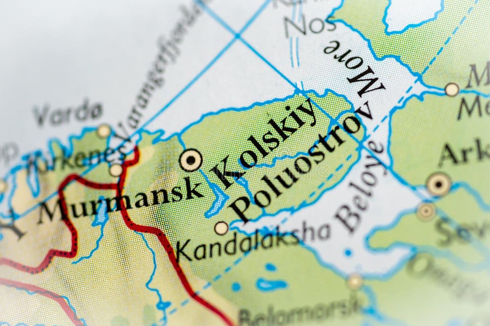 Kolsky District Highlighted on a World Map Stock Photo - Image of ...