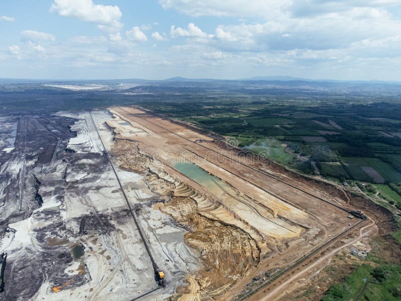 Kolubara Pit on Coal Mining by the Open Way. Lazarevac, Serbia Stock ...
