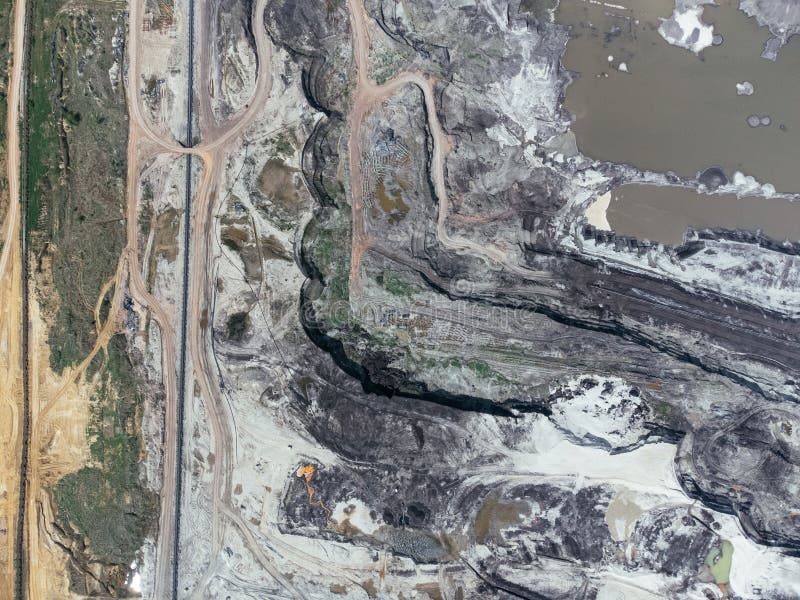 Kolubara Pit on Coal Mining by the Open Way. Lazarevac, Serbia Stock ...
